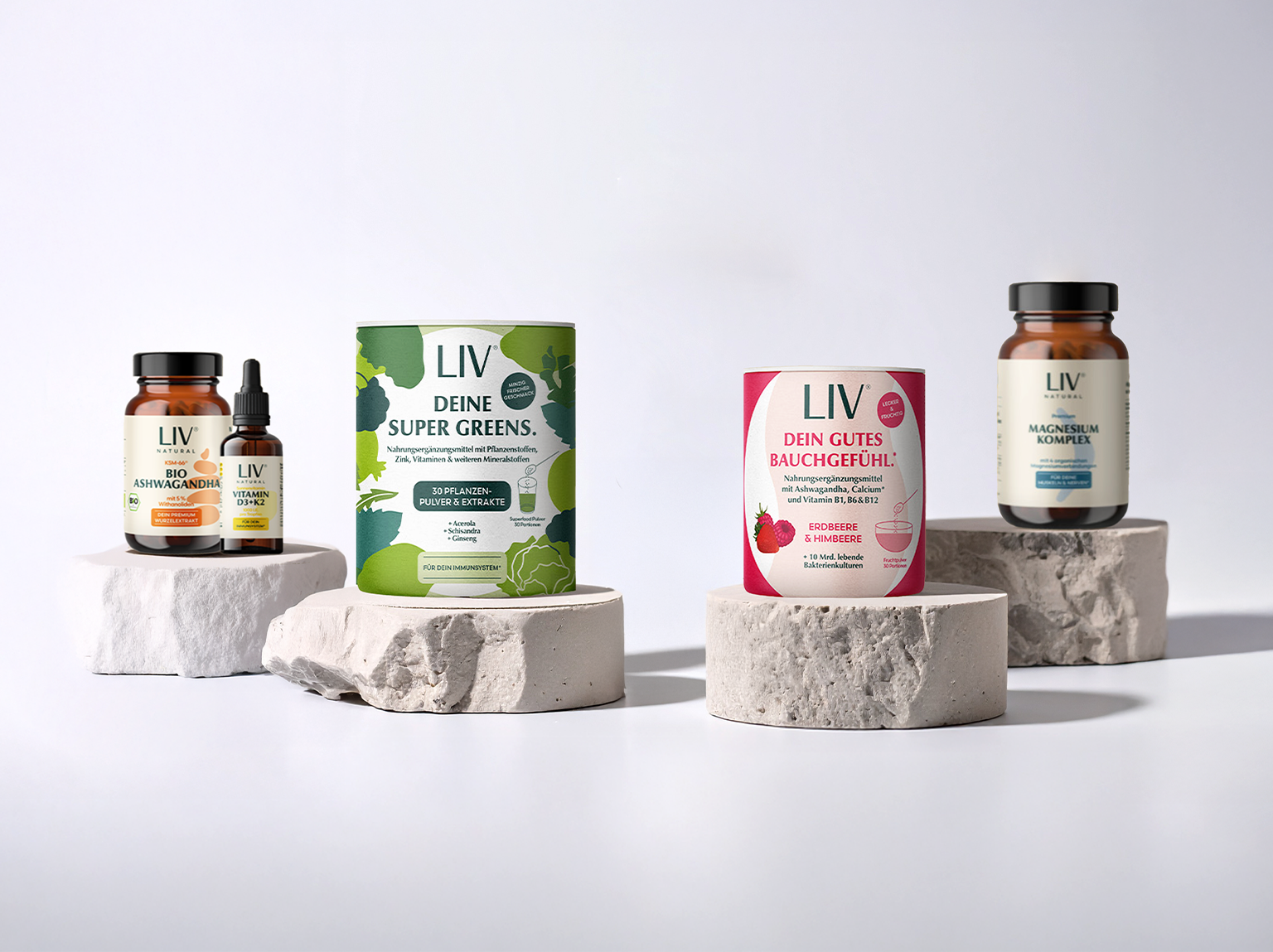 LIV | Natürliche Nahrungsergänzungsmittel | Anti-Stress Kur & Darmkur